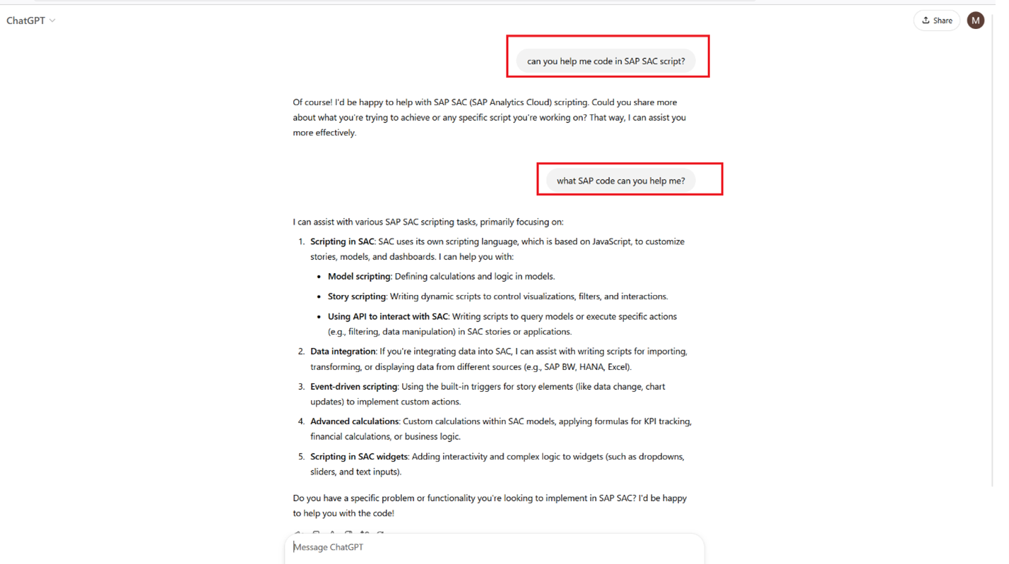 Rumble in the Jungle Round 1: Using OpenAI ChatGPT to Automate SAP SAC ...